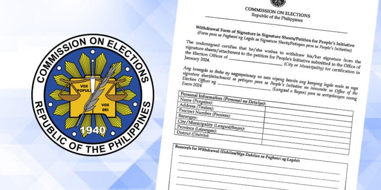 Comelec gives go signal for withdrawal of signatures for PI