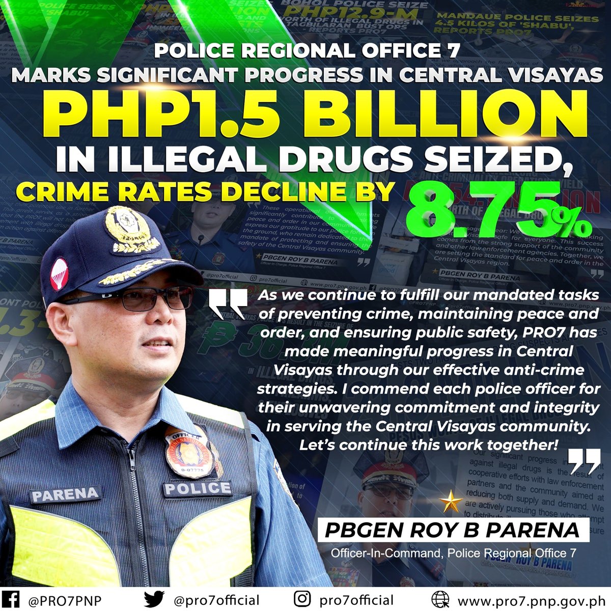 PRO7 cops seize P1.5-B in illegal drugs in 2024