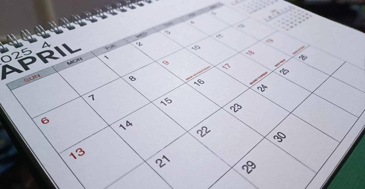 Pay rules out for 5 holidays in April