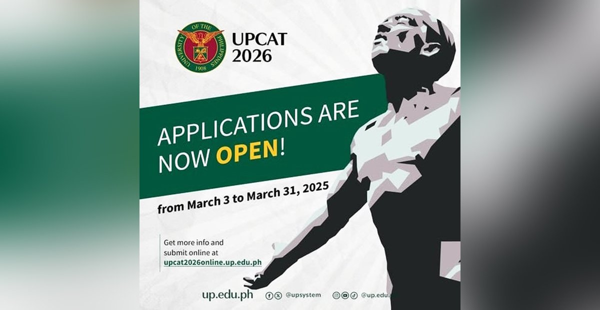 UPCAT 2026 applications open