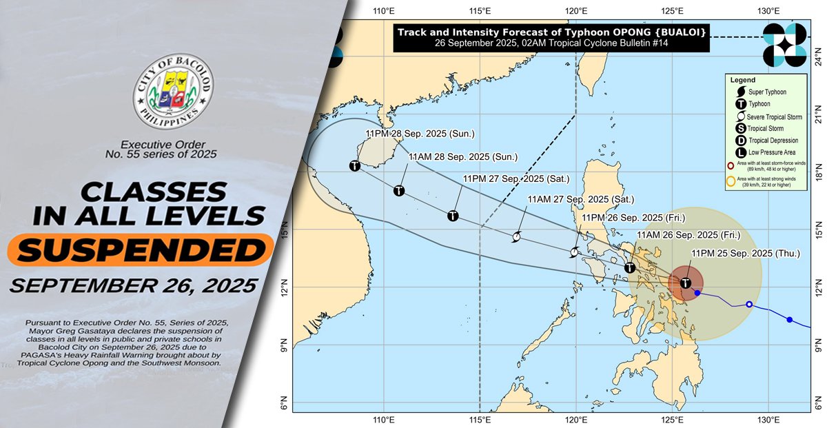 ‘Opong’ intensifies, Signal No. 1 hoisted in northern Negros Occ.
